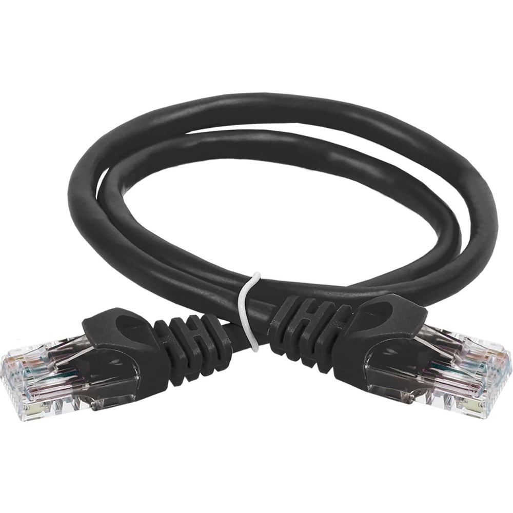 Шнур коммутационный кат.5е utp 0,5м черный GENERICA PC09-C5EU-05M-G ...