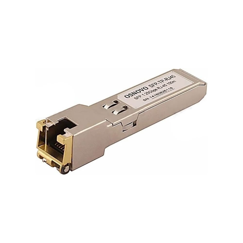 SFP модуль OSNOVO SFP-TP-RJ45(1G)-I медный, Gigabit Ethernet с разъемом ...
