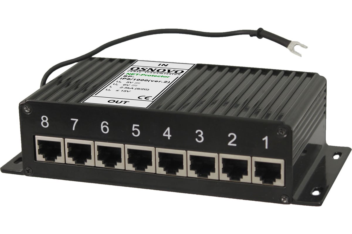 Устройство грозозащиты для локальной вычислительной сети OSNOVO SP-IP8 ...