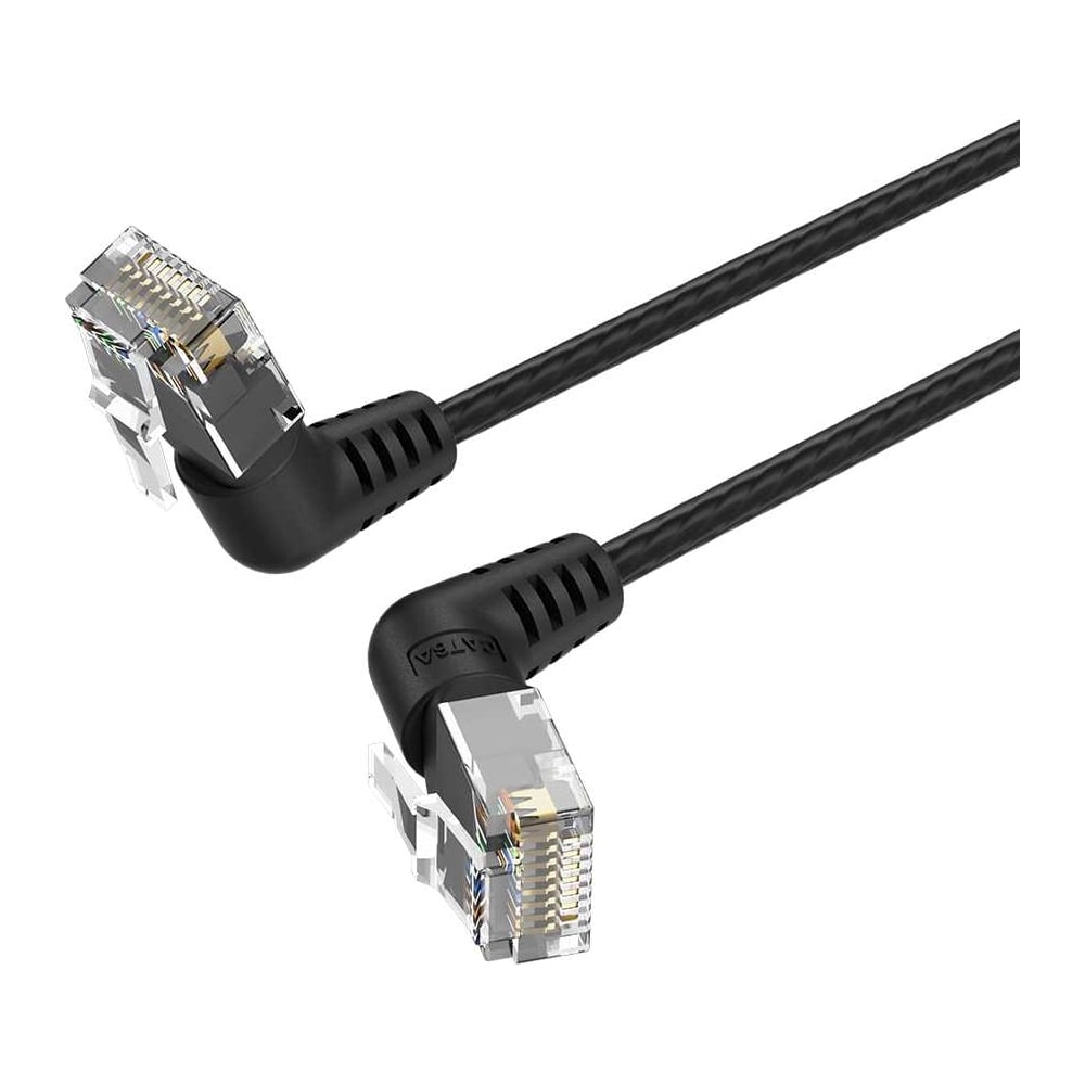 Патч-корд VENTION UTP cat.6a, RJ45 угол 90 - 5м. Черный IBOBJ ...