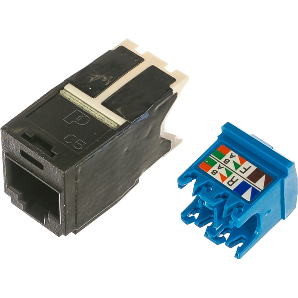 Модуль PANDUIT CJ6X88TGBL Mini-Com RJ45 TX6A 10Gig, UTP T568A/B черный ...