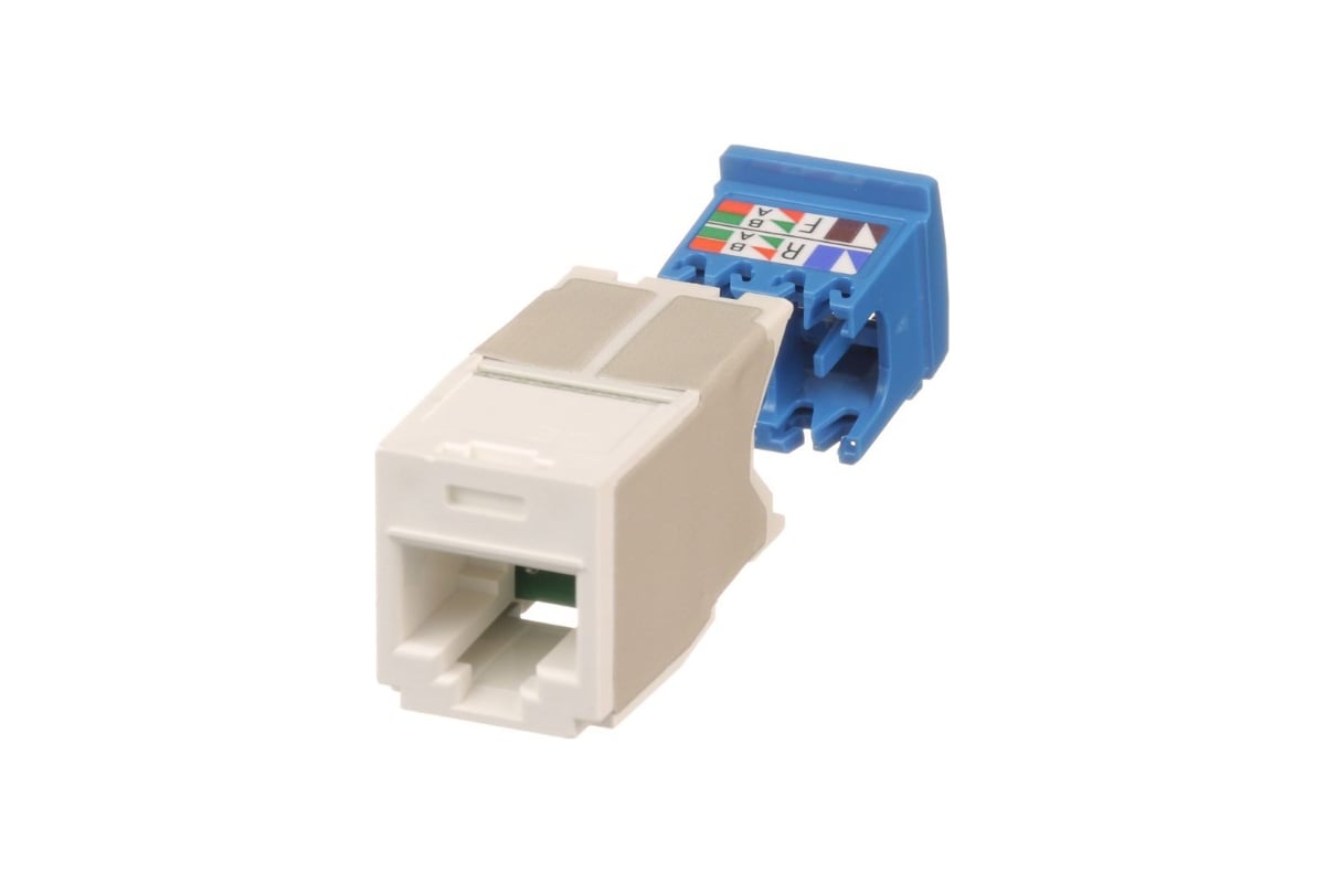 Модуль PANDUIT CJ6X88TGAW Mini-Com RJ45 TX6A 10Gig, UTP T568A/B белый ...