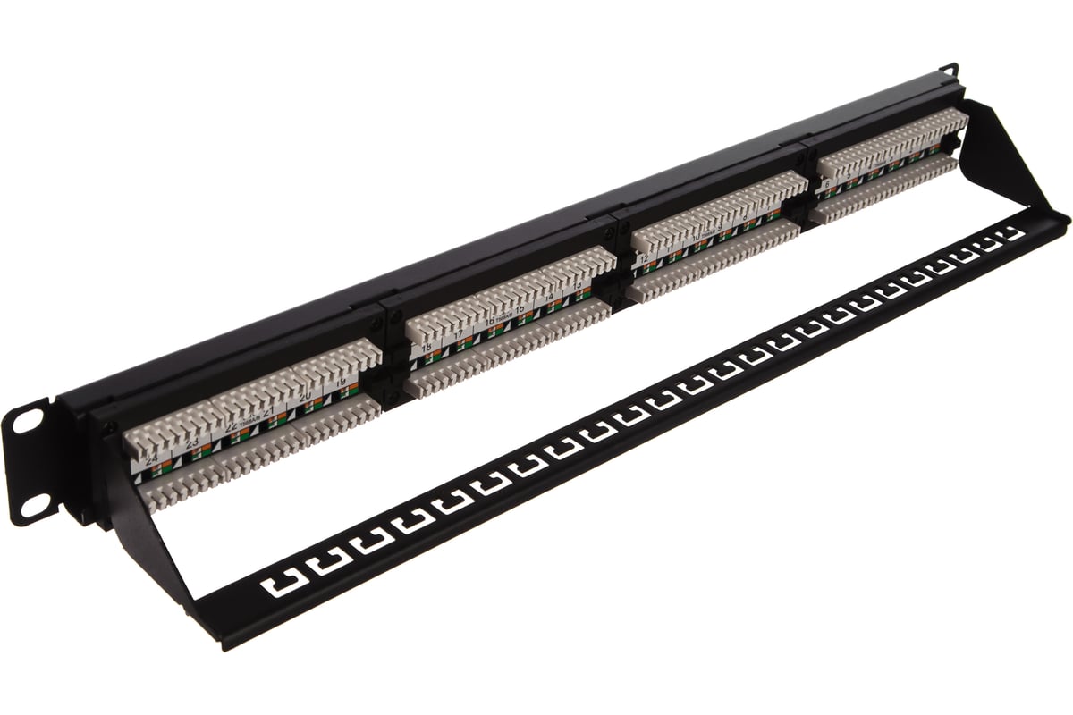 Панель NIKOMAX 19", 1U, 24 порта, категория 6, RJ45/8P8C ...