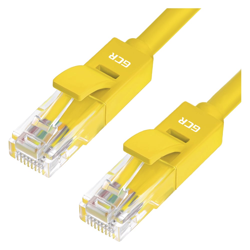 Литой LAN кабель для интернета GCR 3.0m, желтый LNC02-3.0m - выгодная ...