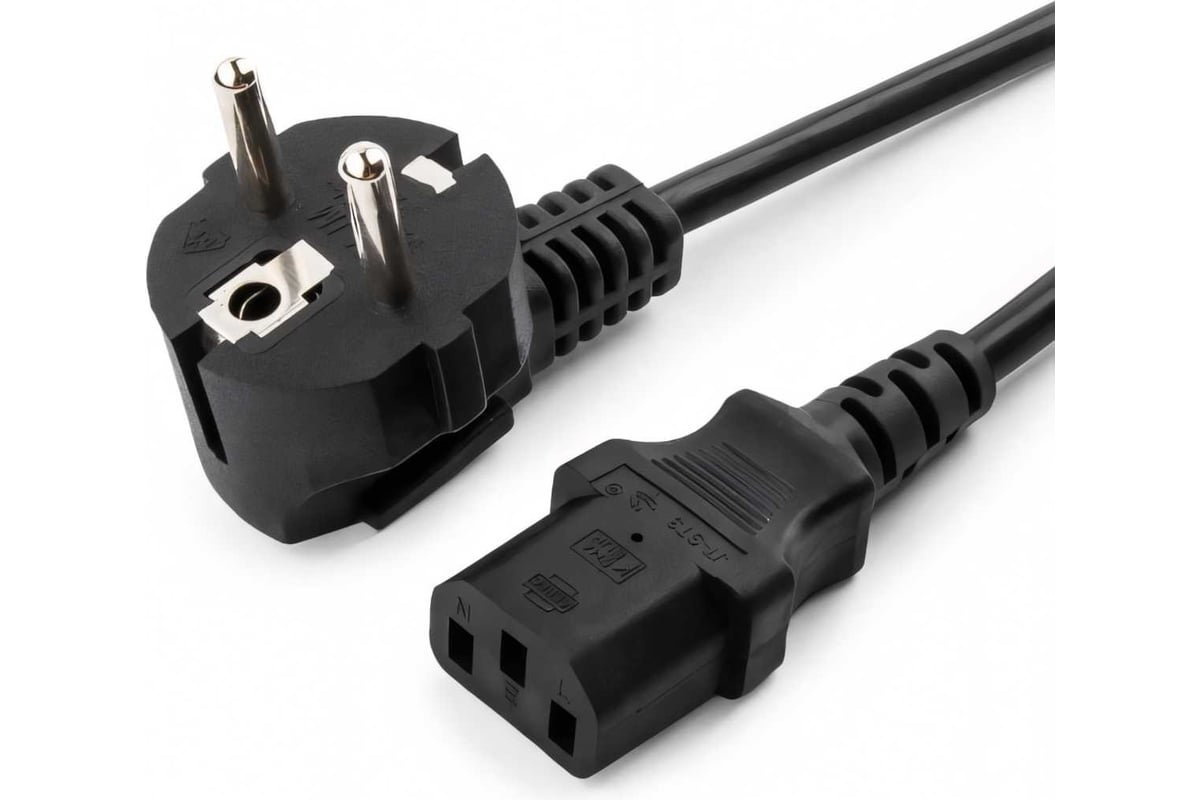 Кабель питания Cablexpert Schuko-C13, VDE, 3х0.75мм2, 10А, с ...