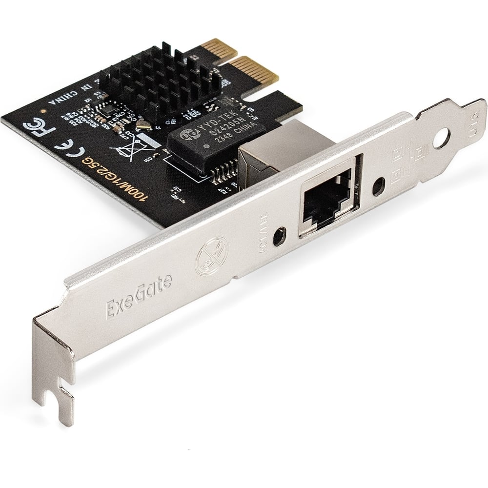 Сетевой адаптер ExeGate EXE-251 PCI-E x1 v2.0, 1xRJ45, UTP 100Mbps ...
