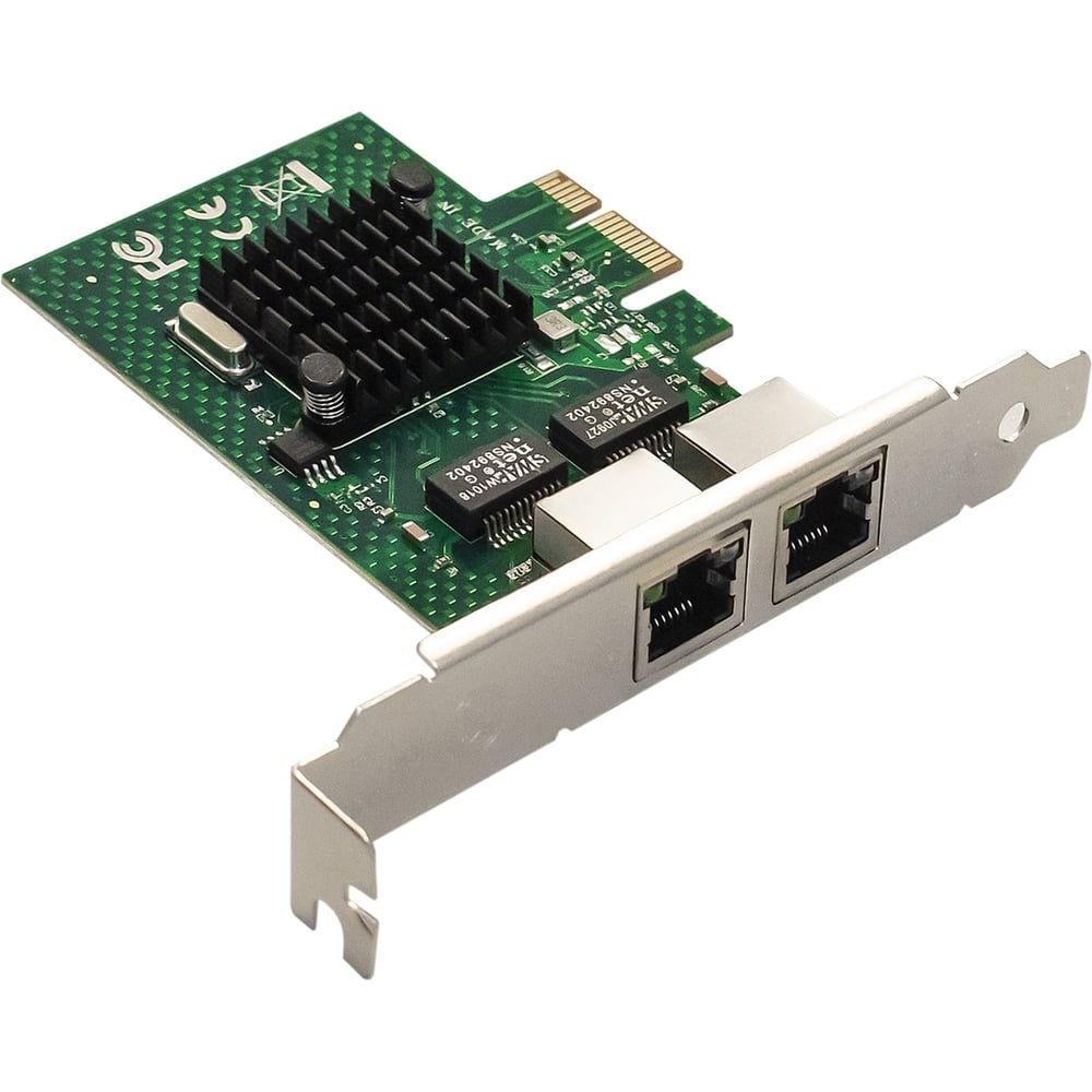 Сетевой адаптер ExeGate EXE-BCM5720 PCI-E x1 v2.0, порты 2xRJ45, 10 100 ...