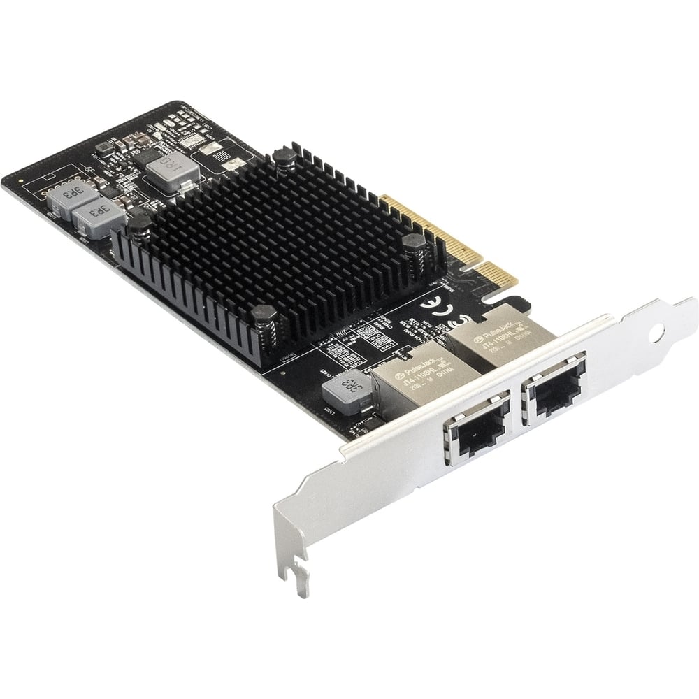 Сетевой адаптер ExeGate EXE-X550-T2 PCI-E x8 v3.0, порты 2xRJ45 медные ...