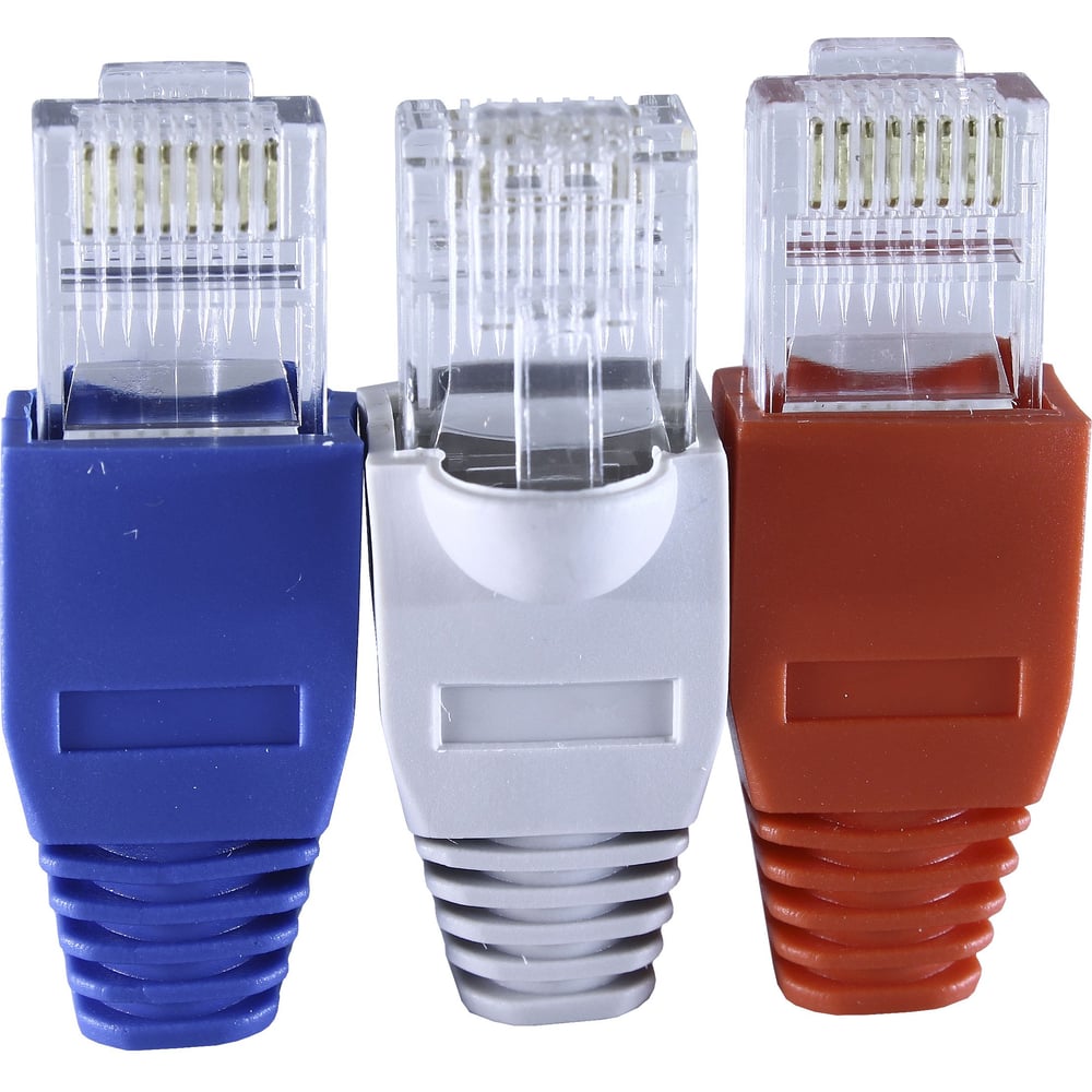 Компьютерный коннектор OXION RJ-45 (8P8C) 6 шт. с колпачками, блистер ...