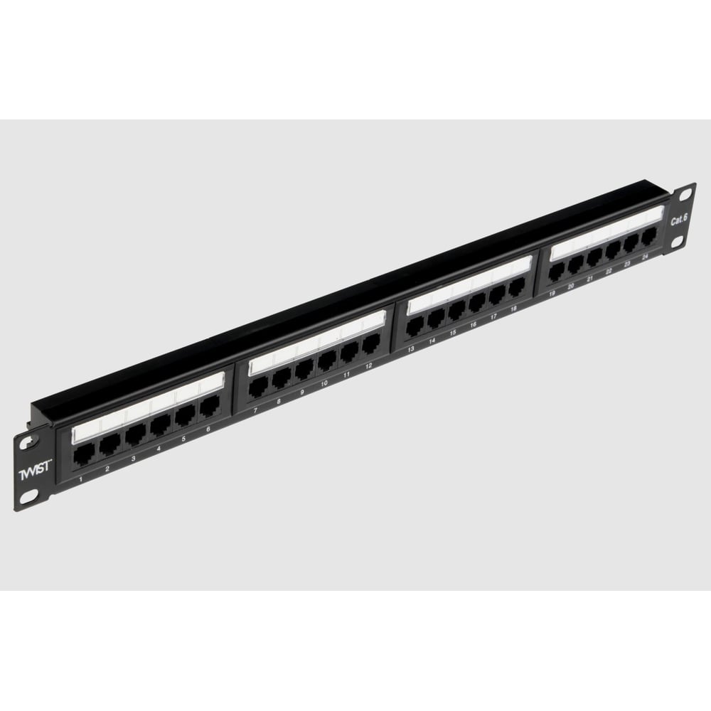 Патч-панель Retic UTP 19", 1U, 24 порта RJ-45, Cat.6 DUAL IDC PP-19-1U ...
