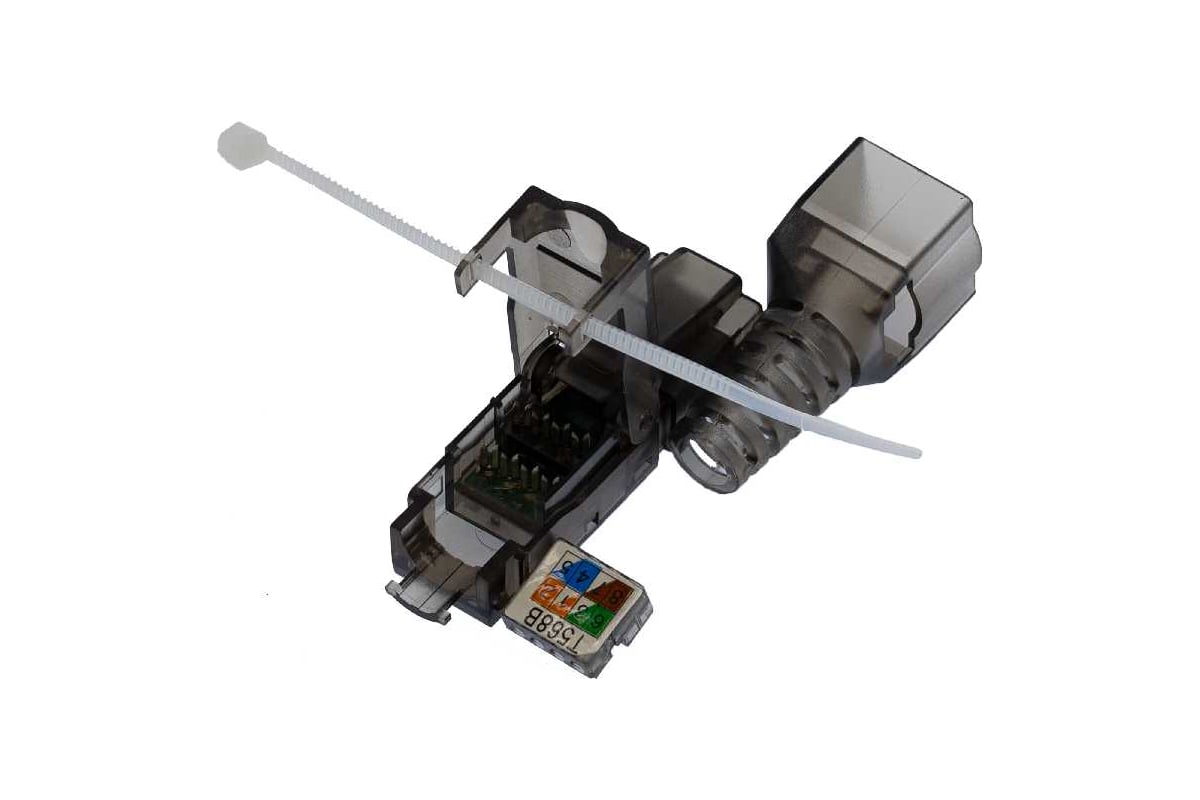 Коннектор SUPRLAN 8P8C UTP Cat.6A (RJ-45) безынструментальный (DIY) 10 ...