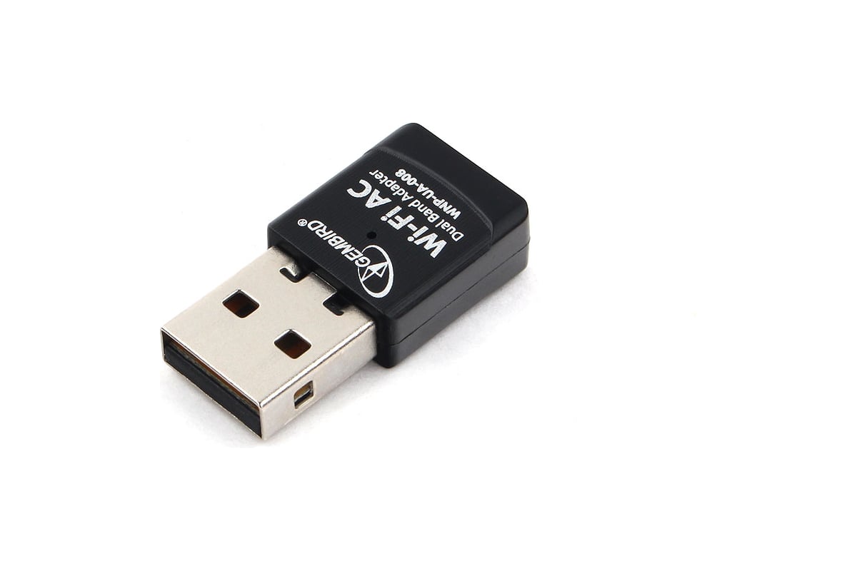 Сетевой двухдиапазонный Wi-Fi Gembird мини USB-адаптер 600 Мбит USB 802.11b/g/n/ac/а WNP-UA-008 ...
