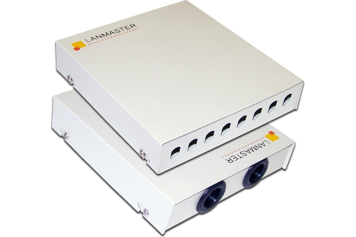 Оптический настенный кросс LANMASTER металлический, на 8 ST адаптеров LAN-FOBM-WM-8ST - выгодная ...