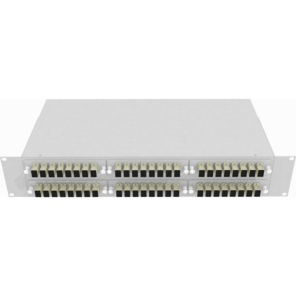 Оптический стоечный кросс TopLAN 19, многомодовый, укомплектованный, КРС-Top-2U-48SC/U-OM2-GY ...