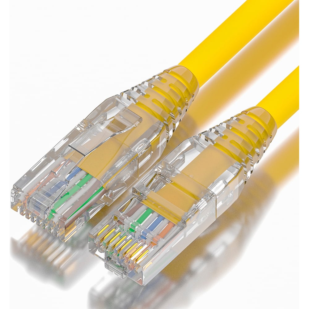 Сборный патч-корд GCR 1.0m LSZH UTP категории 5e, желтый, коннектор ...