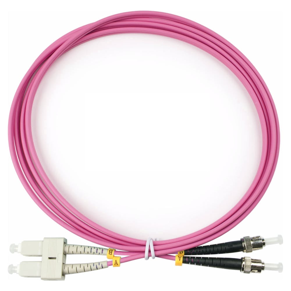 Оптический патч-корд TopLAN дуплексный, SC/PC-ST/PC, DPC-TOP-OM4-SC/P ...