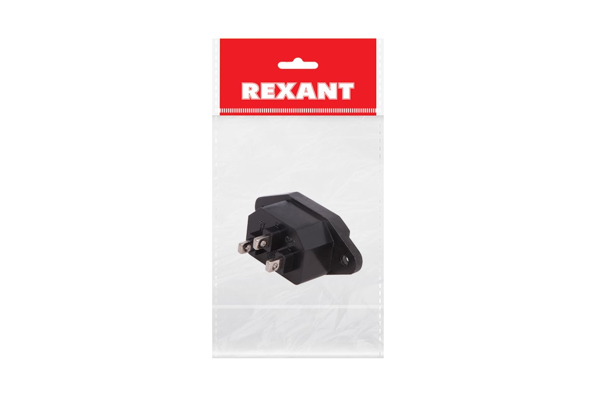 Сетевой штекер REXANT 3 pin 10А на корпус 11-0001-9 - выгодная цена, отзывы, характеристики ...
