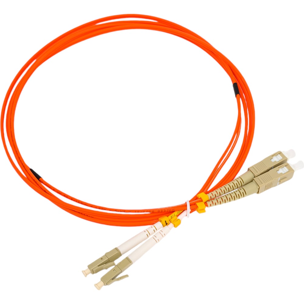 Волоконно-оптический шнур Hyperline FC-D2-62-LC/PR-SC/PR-H-2M-LSZH-OR патч-корд MM 62.5/ 28354 ...