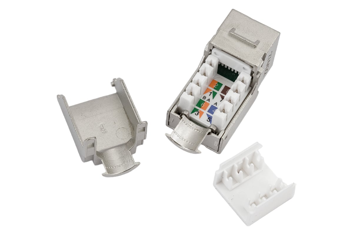 Вставка Hyperline KJ9-8P8C-C5e-90-SH-F-WH Keystone Jack RJ-45 8P8C ...