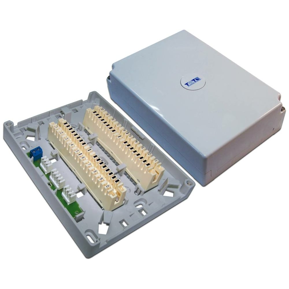 Распределительная коробка TWT на 2 плинта 20 пар, с плинтами DB10-2P ...