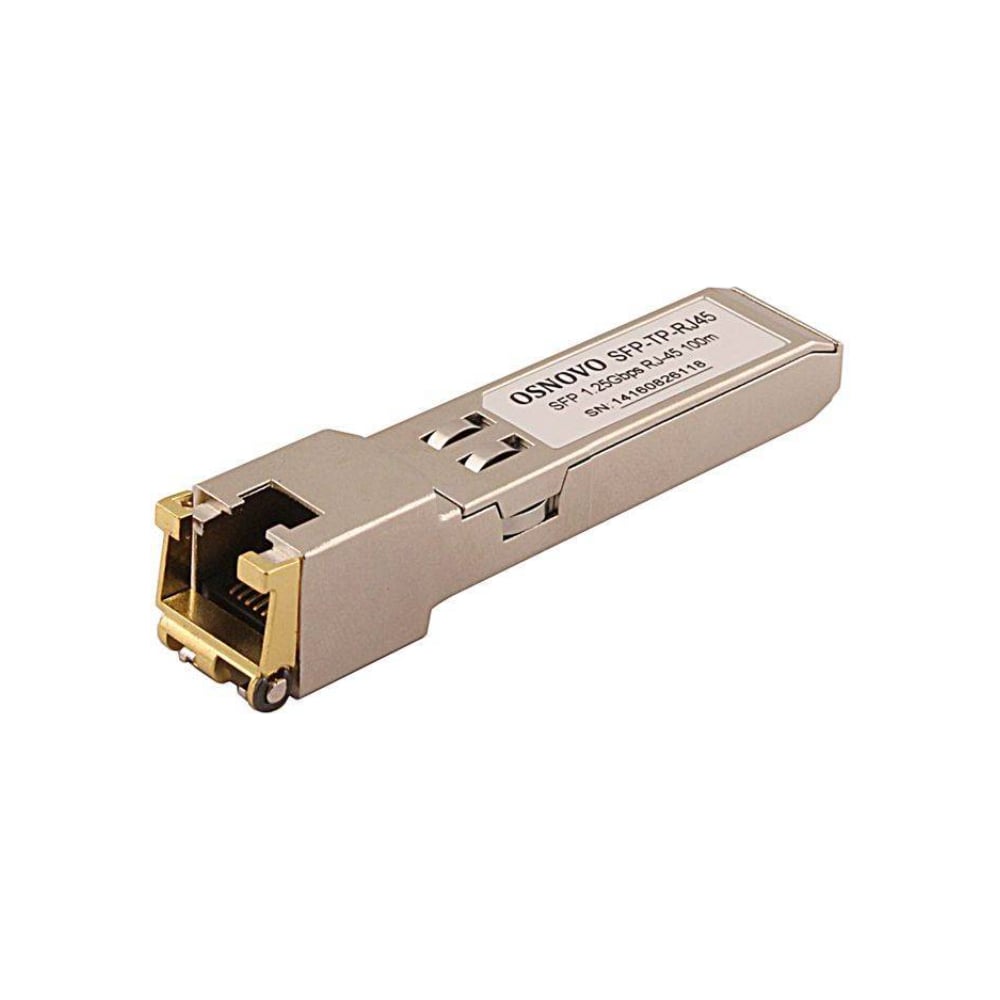 SFP модуль OSNOVO SFP-TP-RJ45(10G) 10G Ethernet с разъемом RJ45. Скорость 10 Гбит/с. Расстояние ...