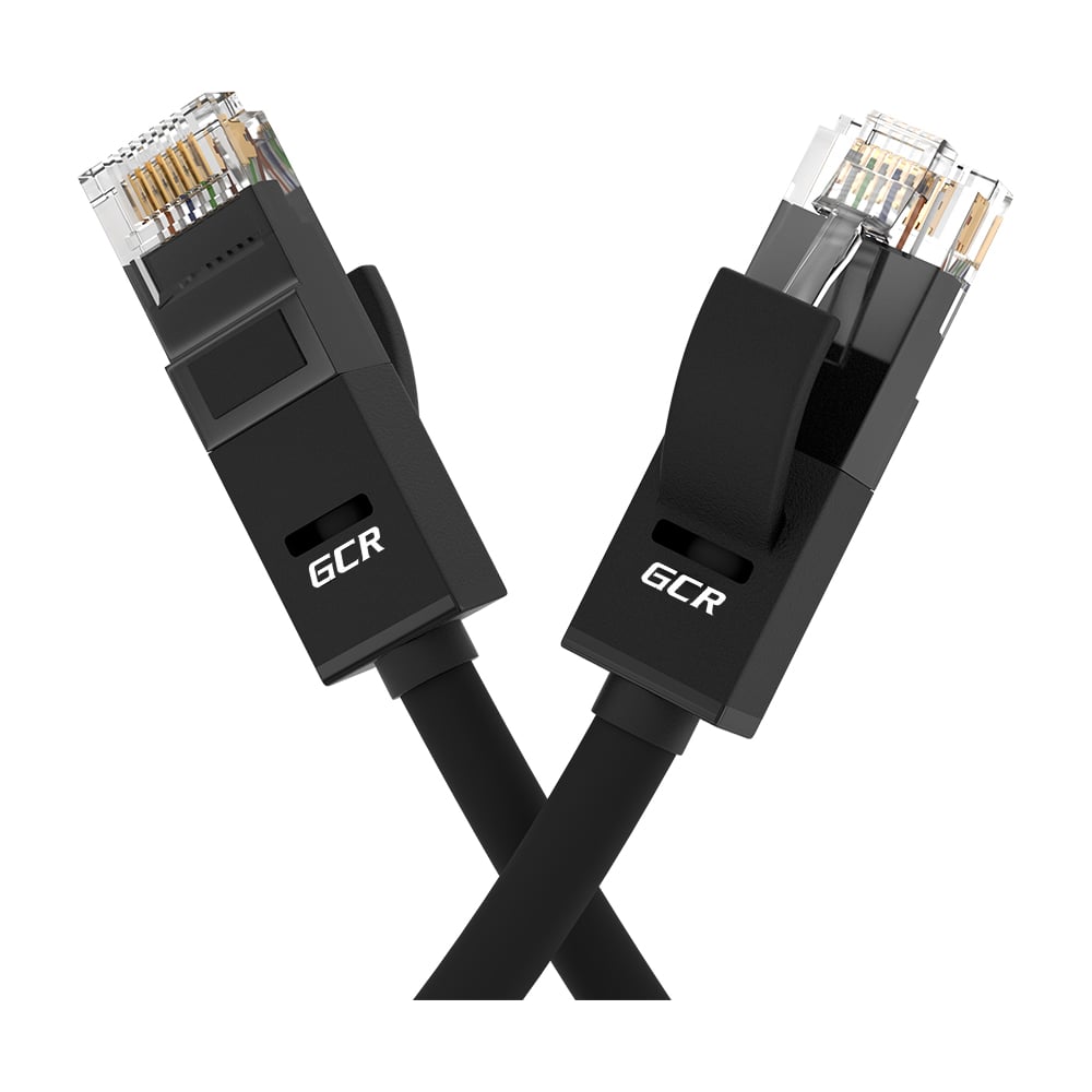 Прямой литой патч-корд GCR 40.0m UTP категории 5e, черный, 24 AWG, 1 ...