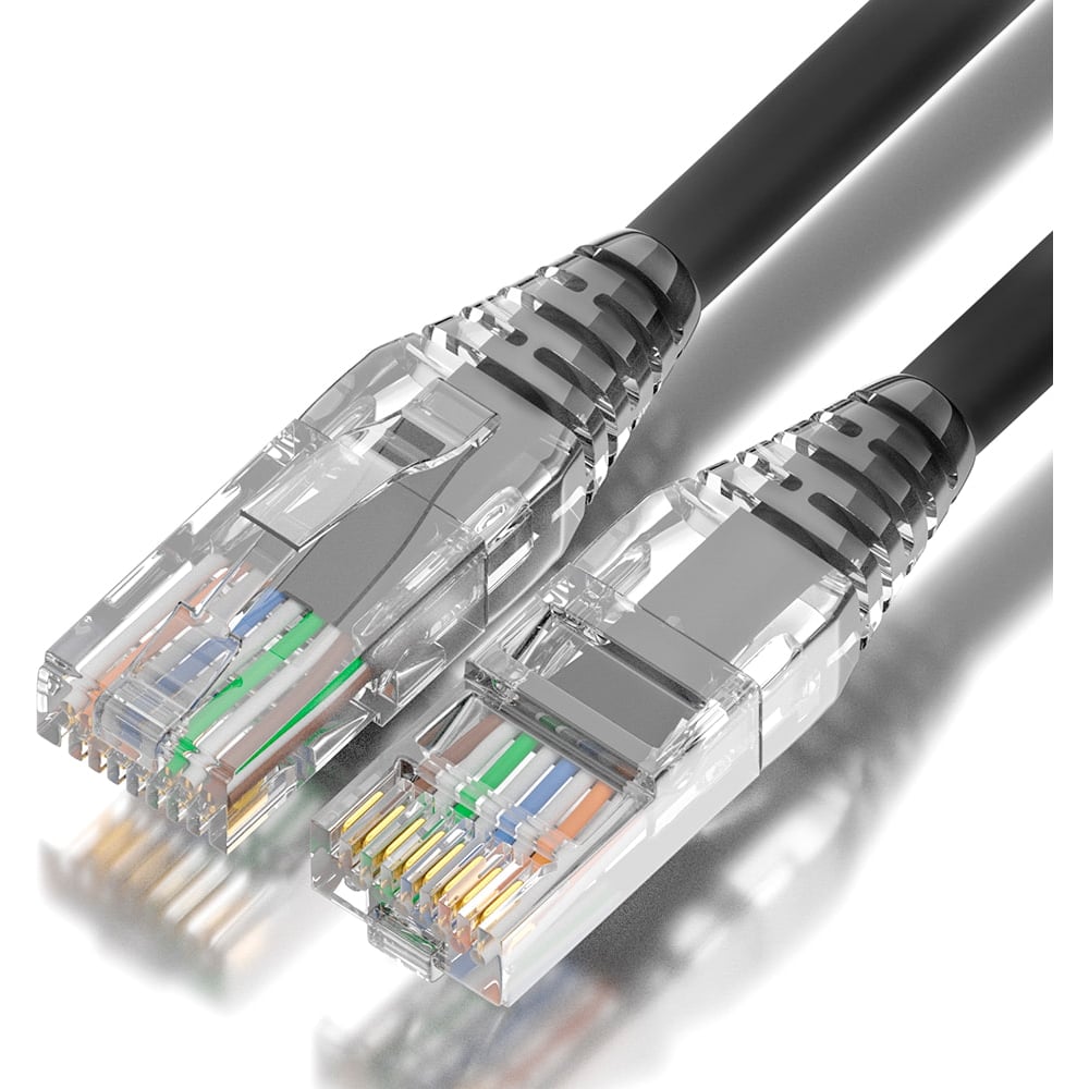 Патч-корд GCR 0.15m PROF LSZH UTP категории 5e CU, черный, 24 AWG, 1 ...