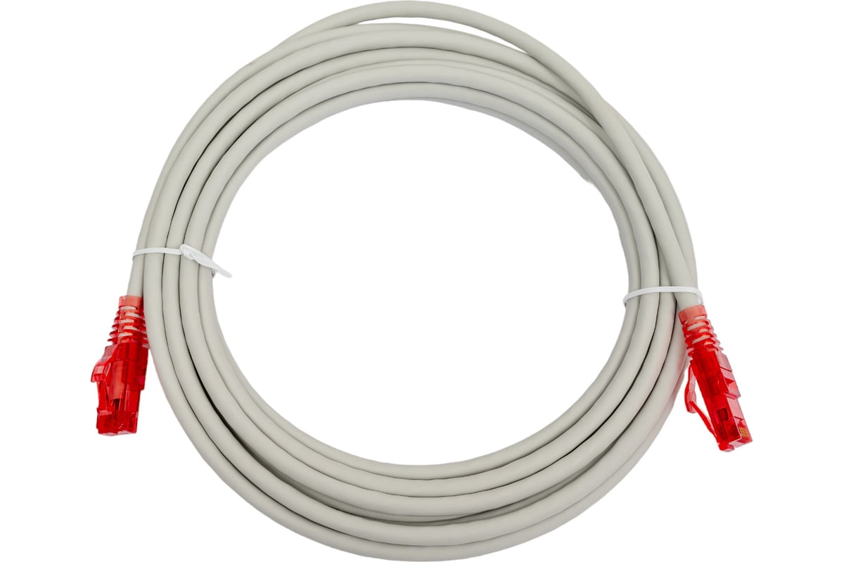Патч-корд Hyperline PC-LPM-UTP-RJ45-RJ45-C5e-5M-LSZH-GY U/UTP, Cat.5e ...