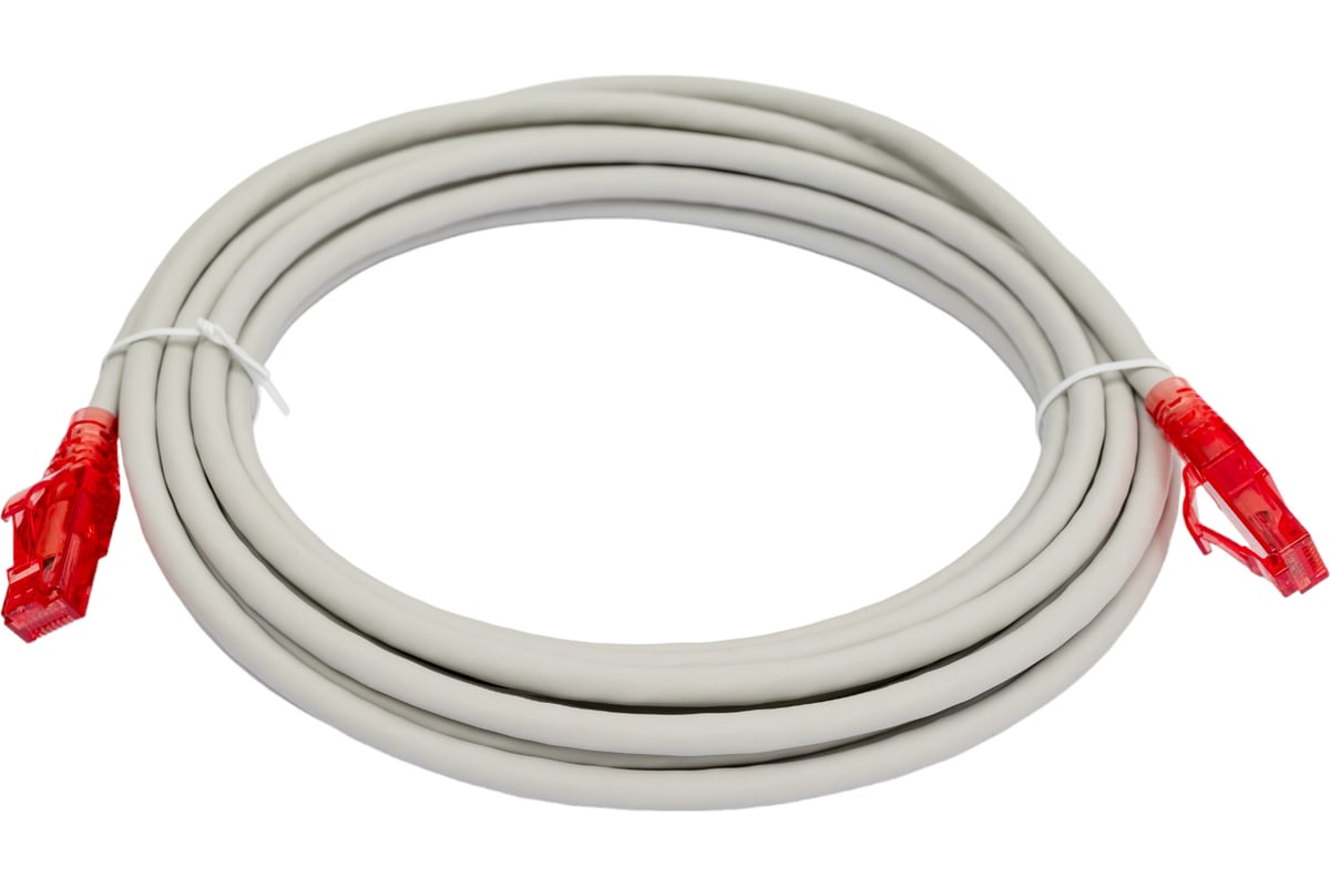 Патч-корд Hyperline PC-LPM-UTP-RJ45-RJ45-C5e-5M-LSZH-GY U/UTP, Cat.5e ...