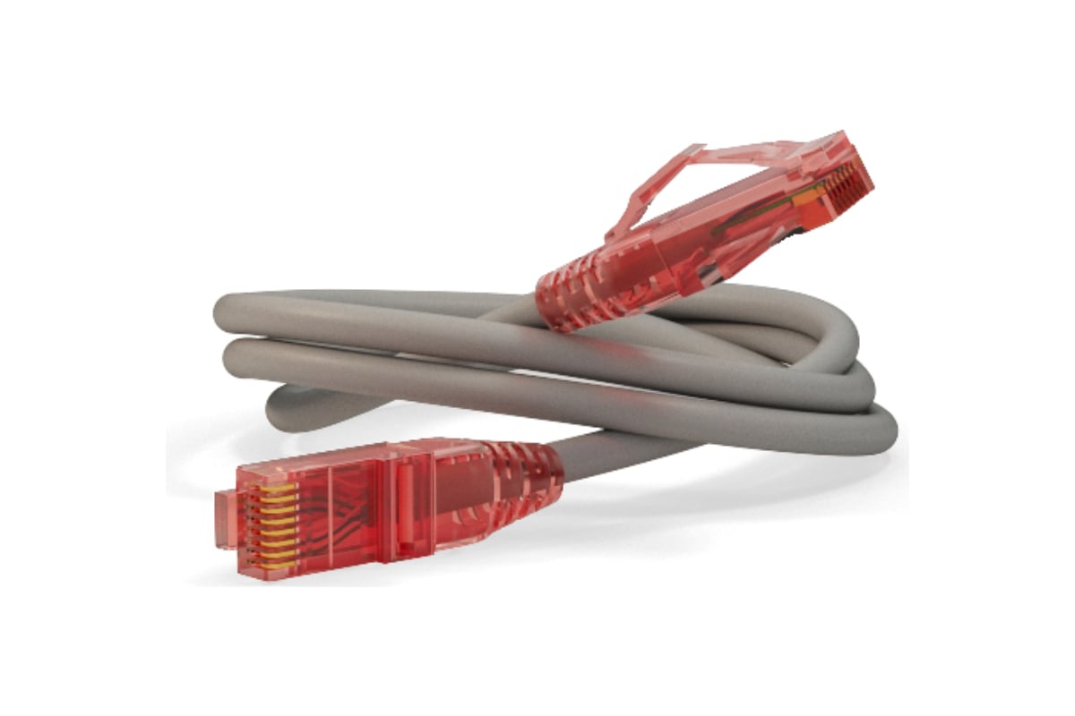 Патч-корд Hyperline PC-LPM-UTP-RJ45-RJ45-C5e-5M-LSZH-GY U/UTP, Cat.5e ...
