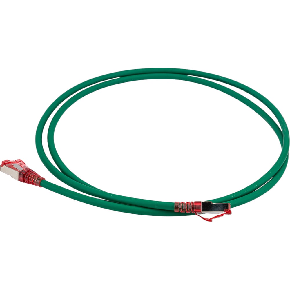 Патч-корд Hyperline PC-LPM-STP-RJ45-RJ45-C5e-1.5M-LSZH-GN F/UTP, экранированный, Cat.5е (100% ...