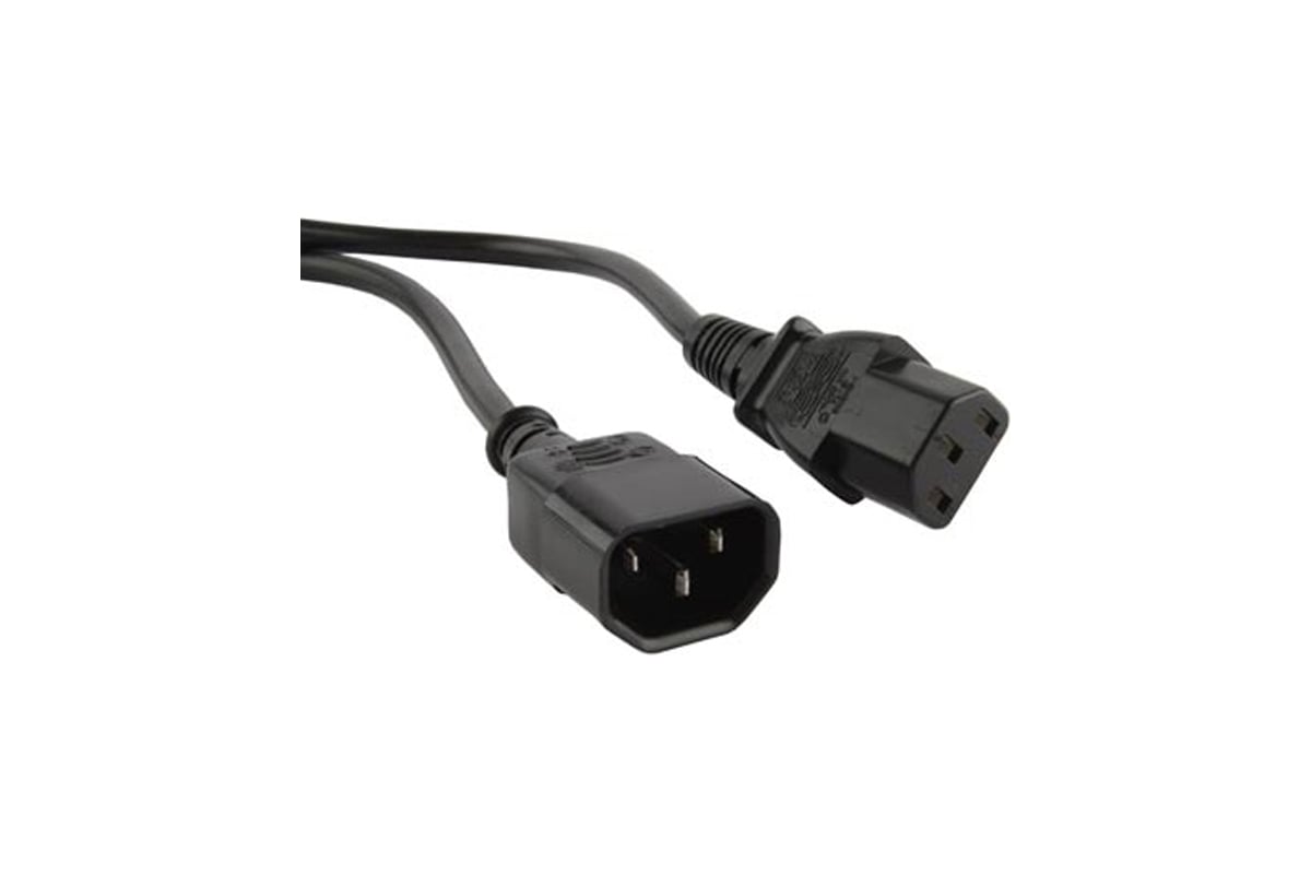 Кабель питания монитор-компьютер Hyperline PWC-IEC13-IEC14-0.5-BK IEC ...