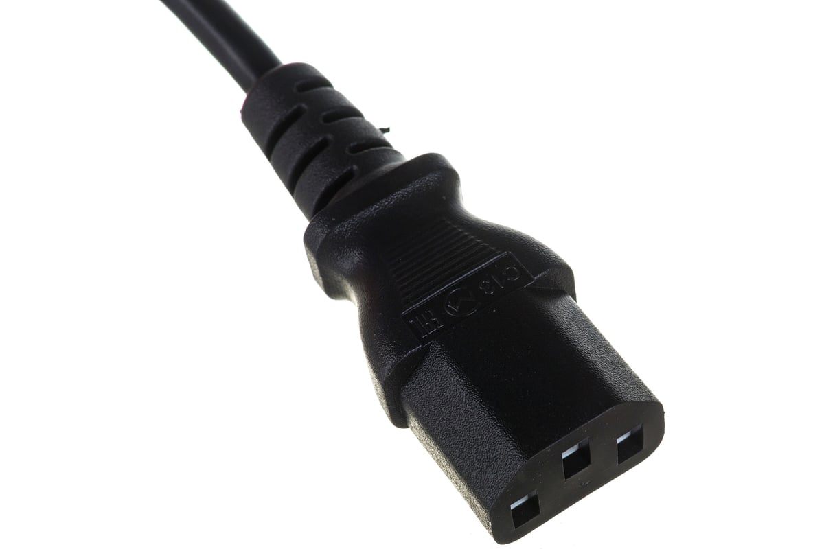 Кабель питания монитор-компьютер Hyperline PWC-IEC13-IEC14-0.5-BK IEC ...