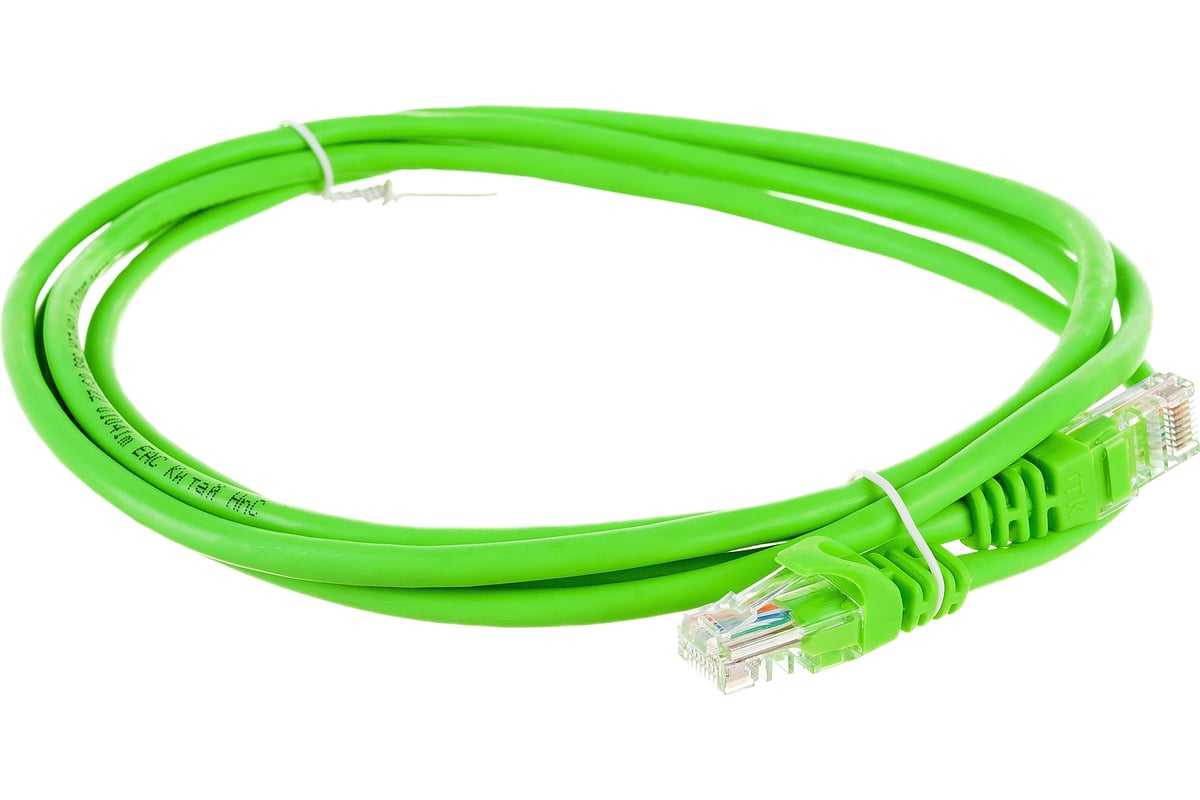 Коммутационный шнур патч-корд IEK ITK кат.5Е UTP, 2м, зеленый PC02-C5EU ...