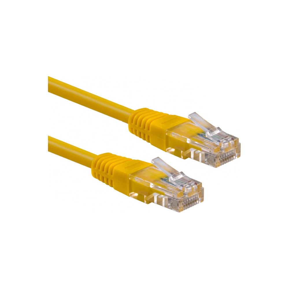 Кабель Belsis патчкорд UTP RJ-45 кат.5E, вилка - вилка, 1.0 м., желтый ...