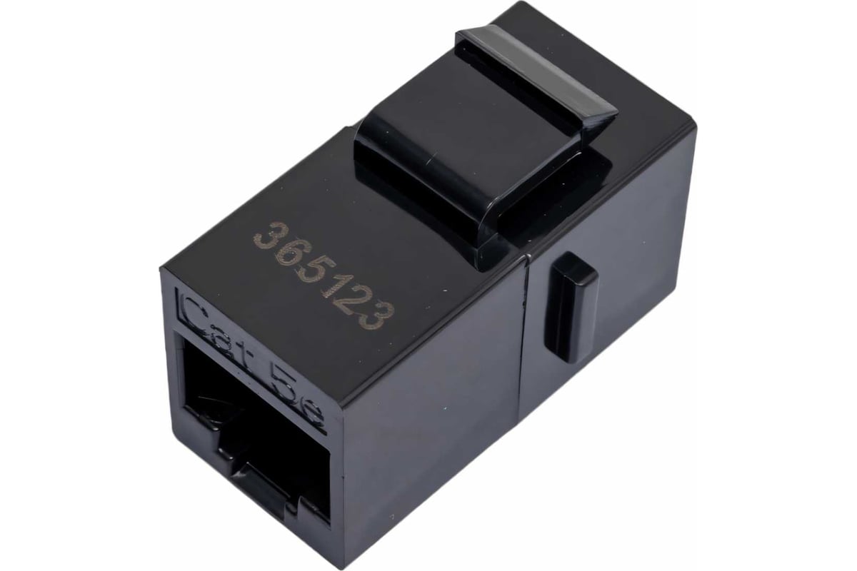 Проходной адаптер RJ-45(8P8C) Hyperline CA2-KJ-C5E-BK (coupler ...