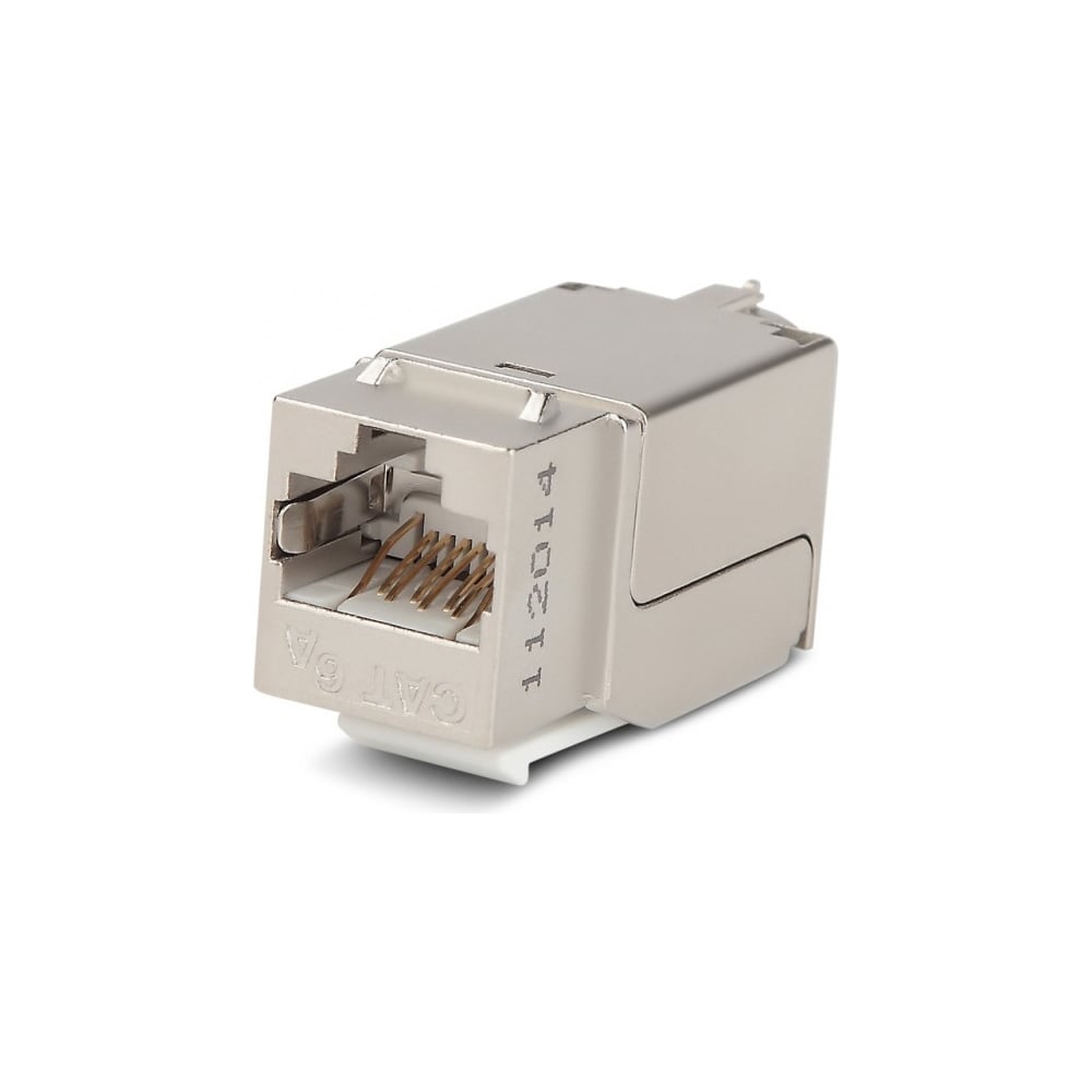 Вставка Keystone Jack RJ-45(8P8C) категория 6A Hyperline, экранированная, 110 IDC, белая, 46629 ...