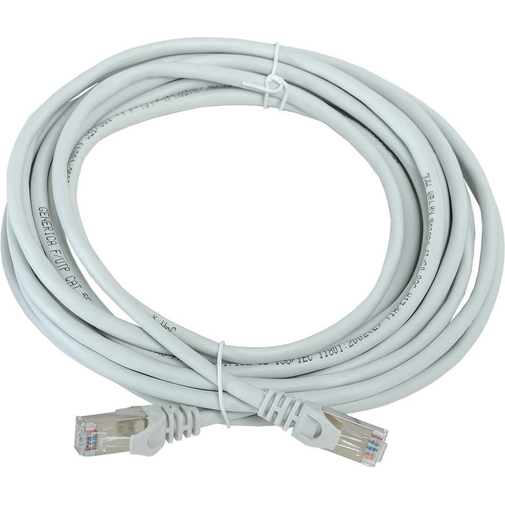 Коммутационный шнур GENERICA кат. 5Е, FTP, 10м, серый PC01-C5EF-10M-G ...
