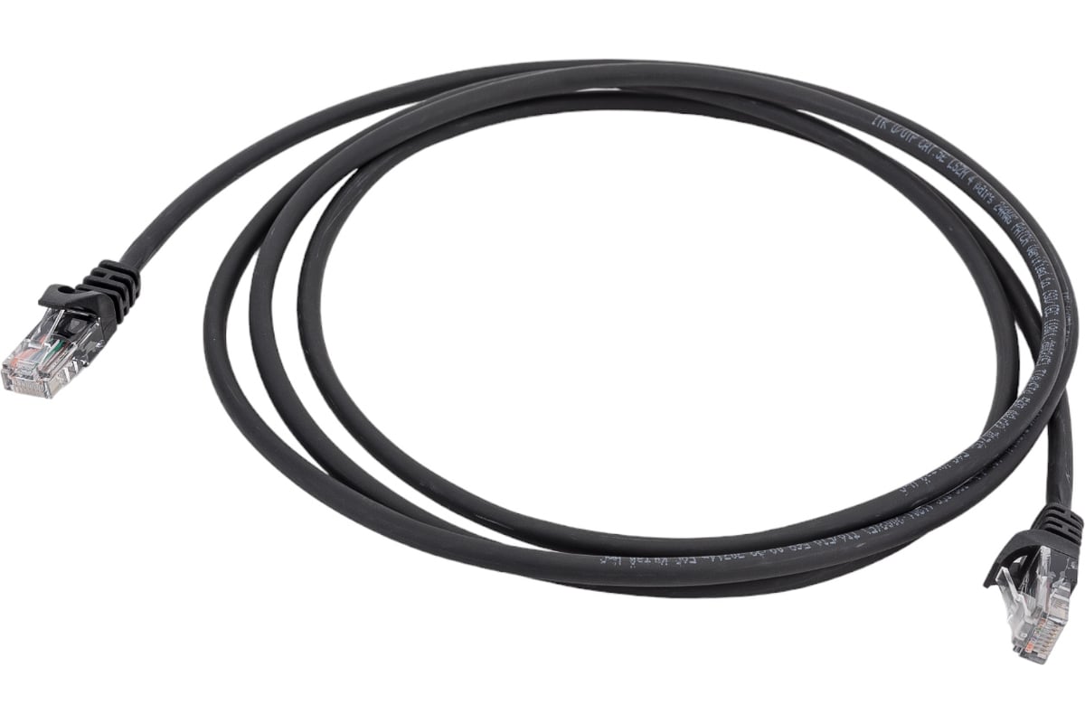 Коммутационный шнур Itk кат 5Е Utp Lszh 2м черный Pc09 C5eul 2m выгодная цена отзывы