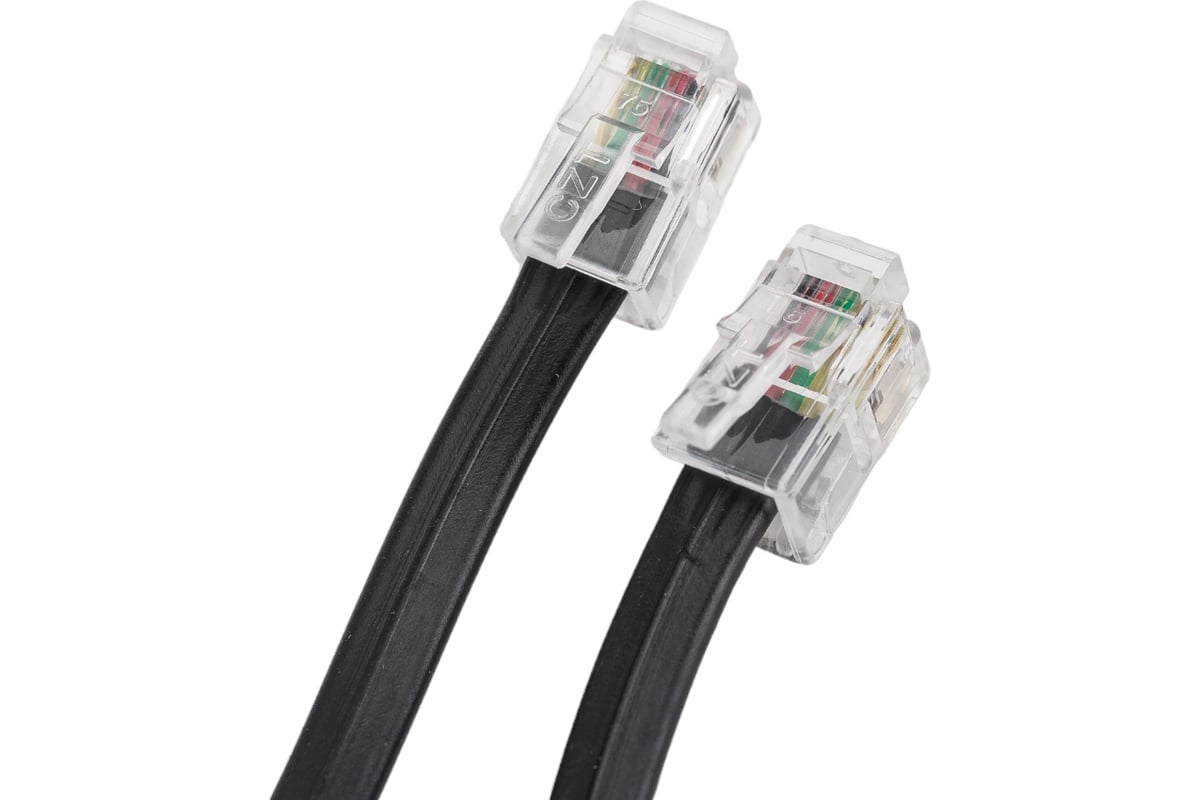 Шнур для телефонной трубки REXANT витой RJ-10 (4P-4C), 7 м, черный 18-2073 - выгодная цена ...