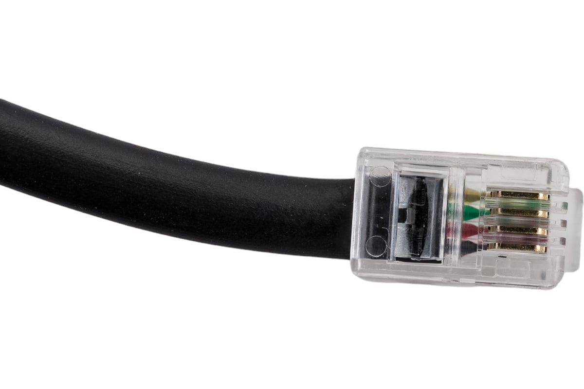 Шнур для телефонной трубки REXANT витой RJ-10 (4P-4C), 7 м, черный 18 ...