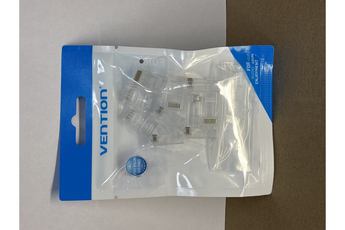 Коннектор RJ45 (8p8c) VENTION, UTP, cat. 6A, под витую пару (10шт ...
