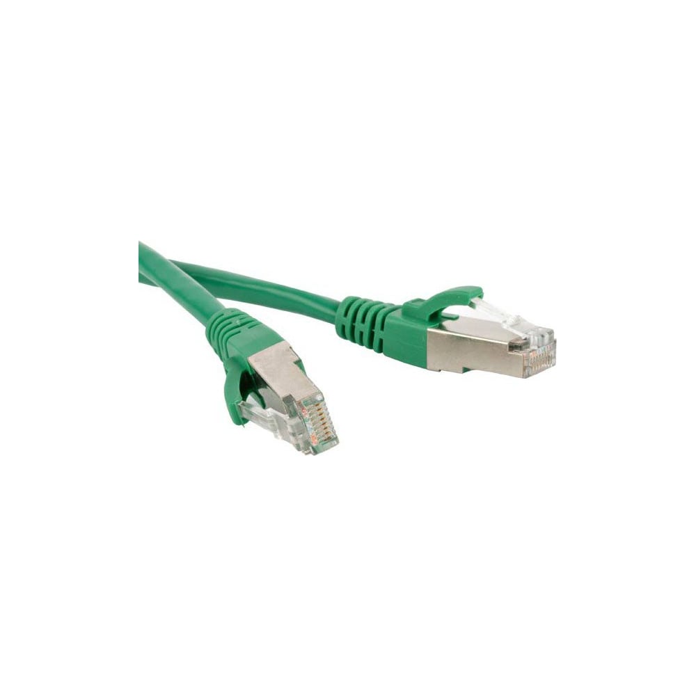 Патч-корд Hyperline PC-LPM-SFTP-RJ45-RJ45-C5e-2M-LSZH-GN SF/UTP, экранированный, Cat.5e (100% ...