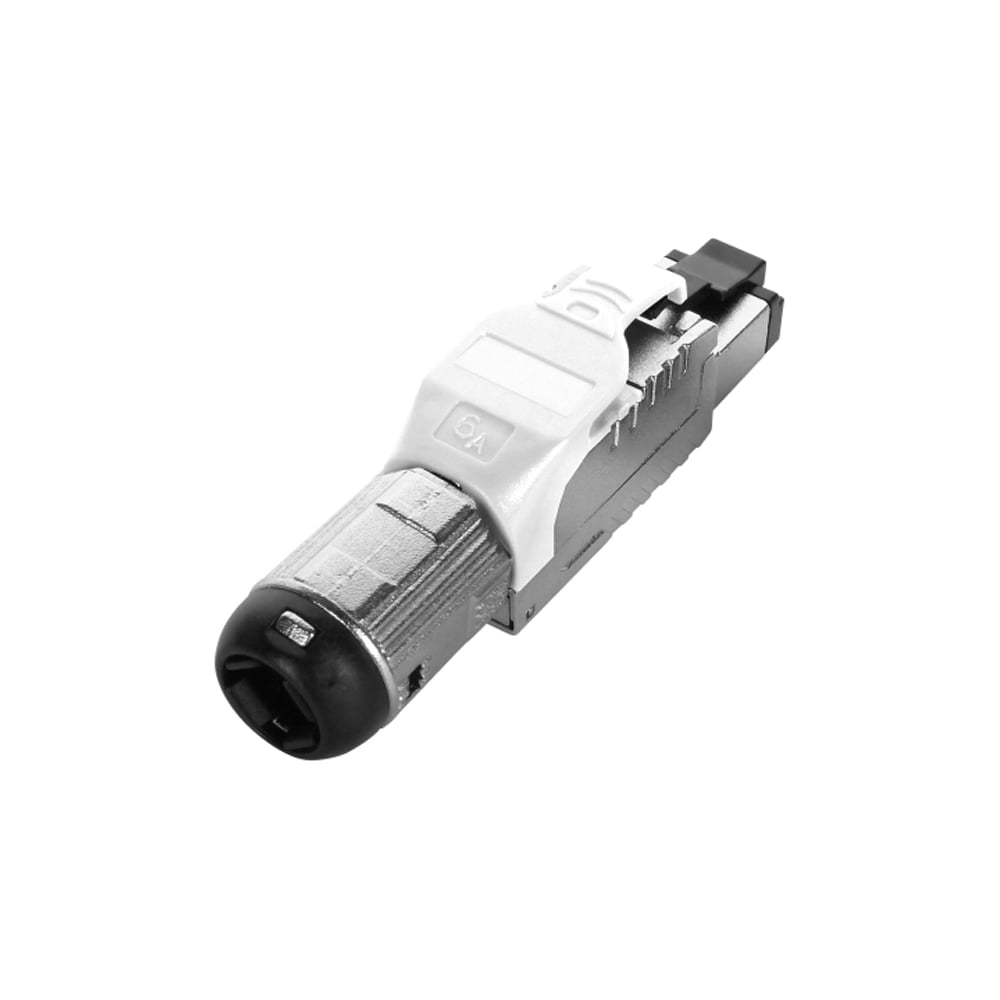 Разъем полевой оконцовки Hyperline PLUE-8P8C-S-C6A-SH-WH RJ-45 (8P8C ...