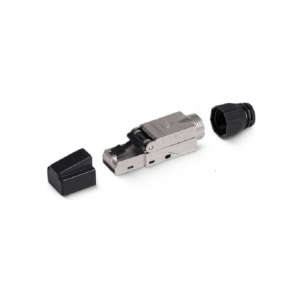 Коннектор 8RJ-45 (8P8C) Cabeus P8C-SH-C6+ -TWP с фиксатором кабеля и ...