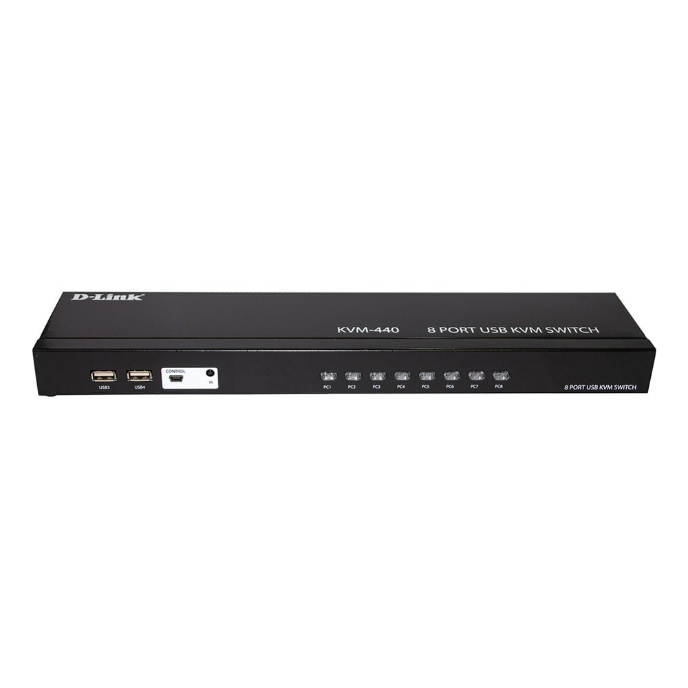 8-портовый kvm-переключатель d-link с портами vga и 4 портами usb KVM ...