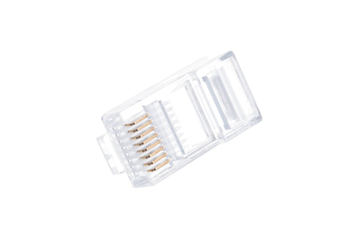 Разъем REXANT RJ-45(8P8C) под витую пару, UTP, CAT 5e, 100 шт. 05-1021 - выгодная цена, отзывы ...