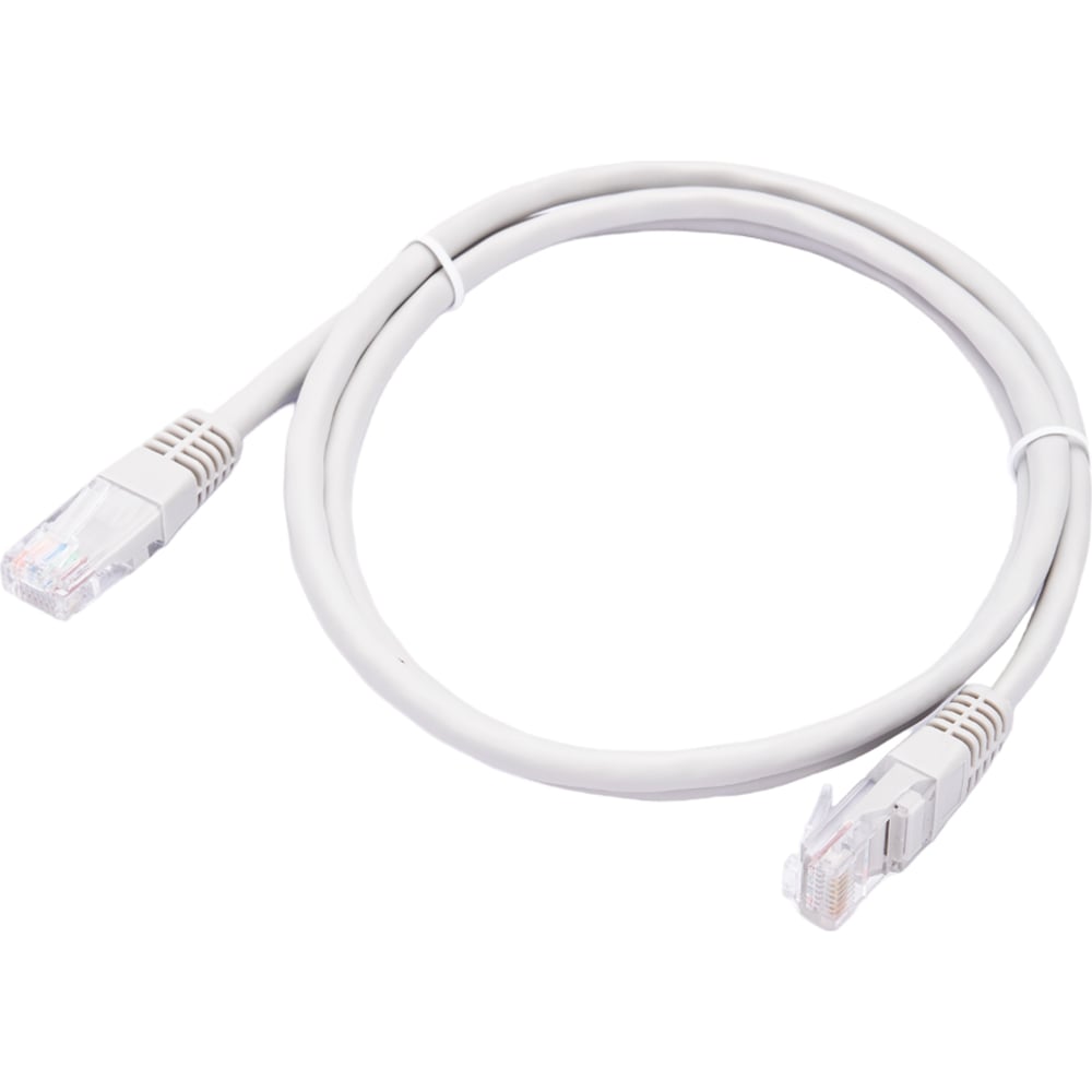 Многожильный пaтч-корд REXANT U/UTP, CAT 5e, RJ45-RJ45, PVC, 1 м, серый 18-1002 - выгодная цена ...