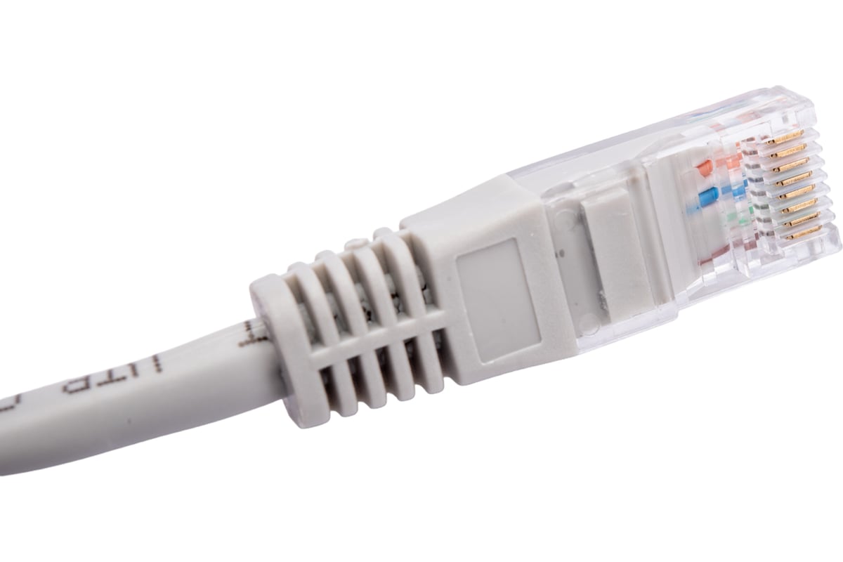 Многожильный пaтч-корд REXANT U/UTP, CAT 5e, RJ45-RJ45, PVC, 1 м, серый 18-1002 - выгодная цена ...