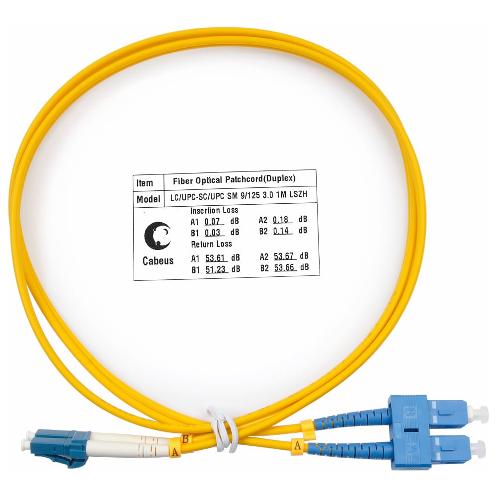 Оптический шнур Cabeus duplex lc-sc 9/125 sm 3м lszh FOP(d)-9-LC-SC-3m - выгодная цена, отзывы ...